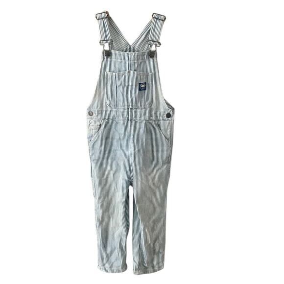 Zara | Bottoms | Zara Train Conductor Stripe Denim Overalls Blue White ...